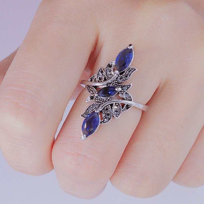 2020 New Fashion Ladies , Cut Blue Corundum Ring , Elegant Fashion ...