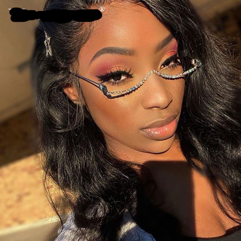 Luxury Fashion Diamond eyeglasses , Alloy Frame for Women , green and ...