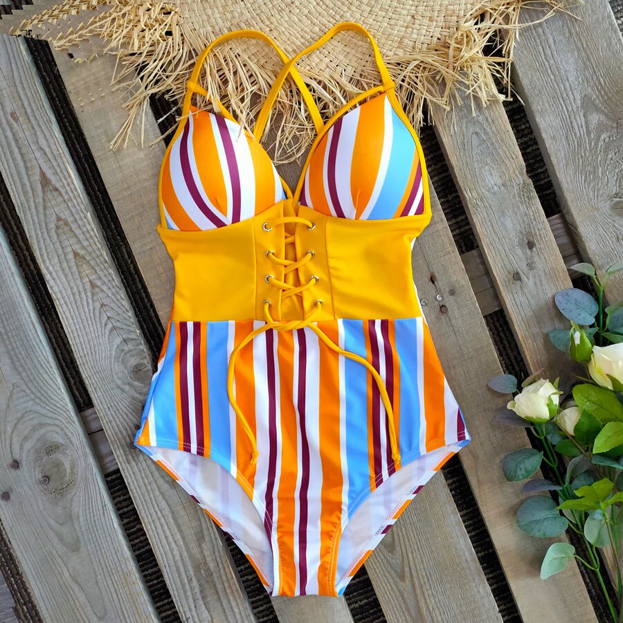 Print Swimwear , ,Vintage Retro Bathing Suits Bodysuit Beach Wear ...