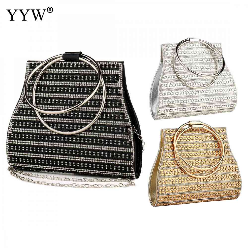 Woman Evening Bag, Diamond Rhinestone Clutch, Crystal Day Lady Wallet ...