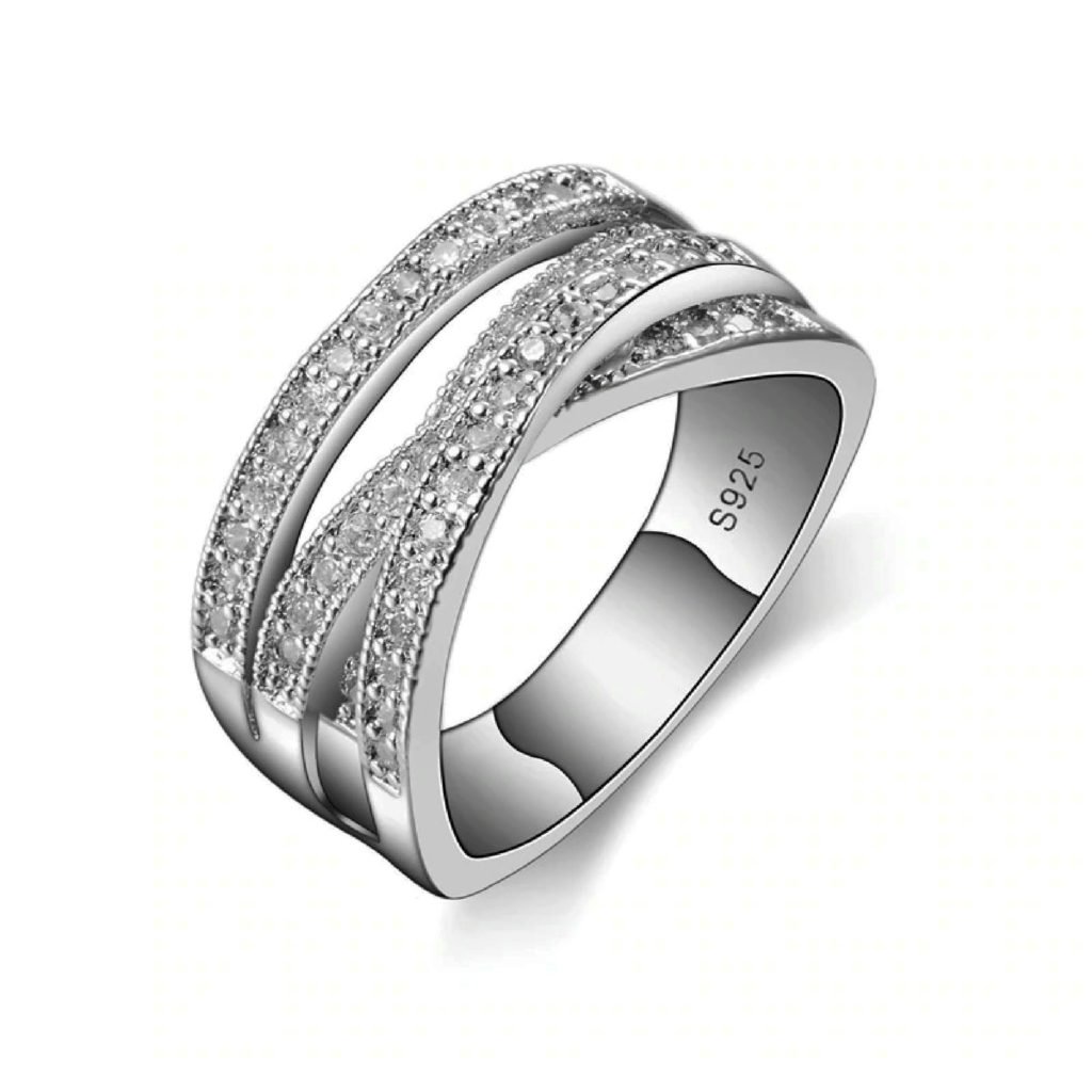 New Fashion Rings For Women . Party Elegant. Luxury Bridal Jewelry 925 ...