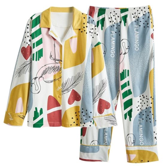 Women's Pyjamas Sets, Striped Cartoon Pyjamas , Sleepwear Nighty Female ...