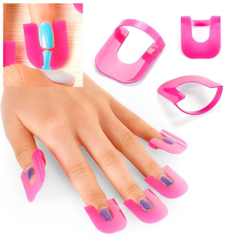 26Pcs 10 Sizes Finger Nail protector , Glue Model ,Spill Proof Manicure ...