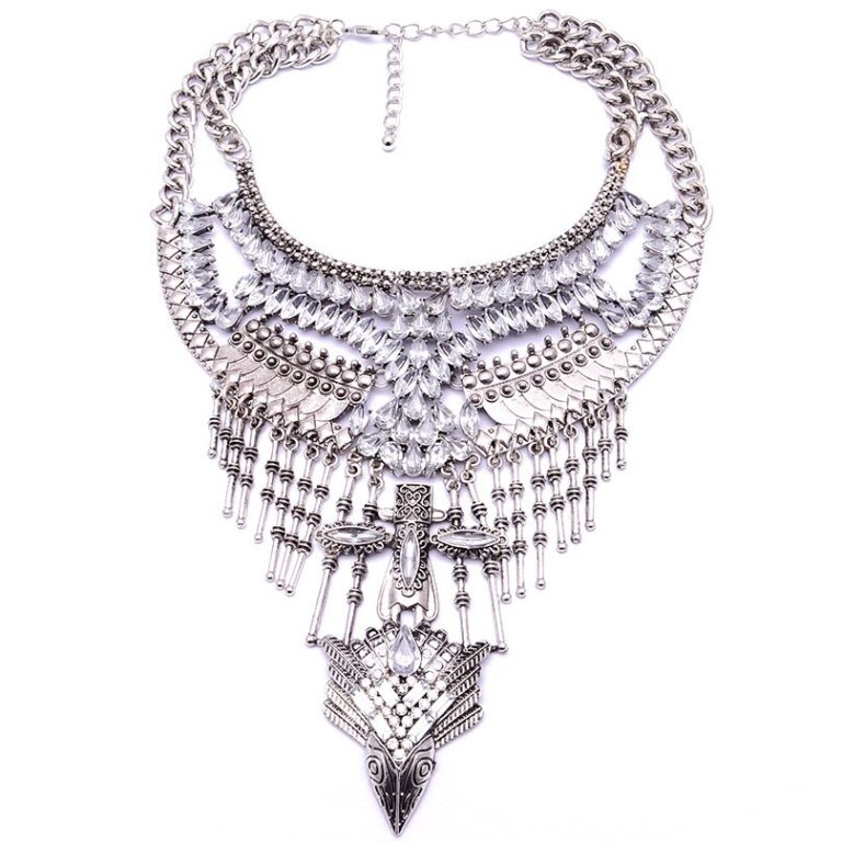 New Fashion 2020 , New Luxurious Metal Necklace . Women Long Metal ...