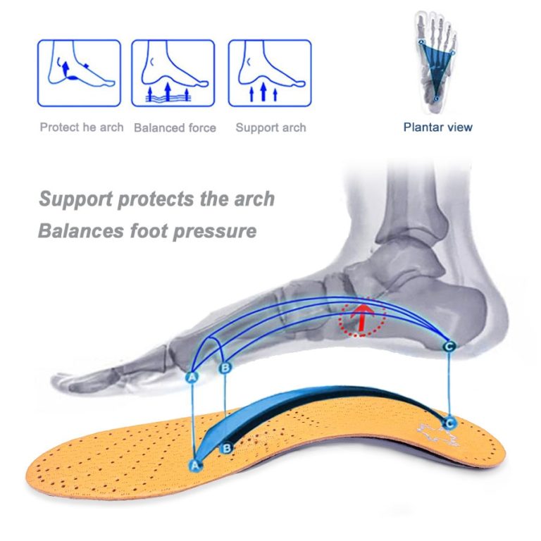 High quality Leather orthotic insole for Flat Feet Arch Support ...